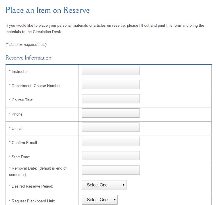 Faculty Feature: Course Reserves 101 – St. Thomas Libraries Blog
